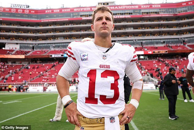 El mariscal de campo de los 49ers de San Francisco, Brock Purdy ...